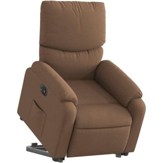 vidaXL Relaxsessel mit Aufstehhilfe Elektrisch Braun Stoff Vidaxl