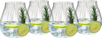 Riedel Gin Set Optic O, 4er Set, klares Kristallglas, maschinell gefertigt