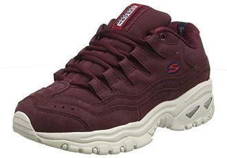 Skechers Energy, Baskets Femme, Rouge (Burgundy Nubuck/Red & White Trim Burgundy), 36 EU(3 UK)