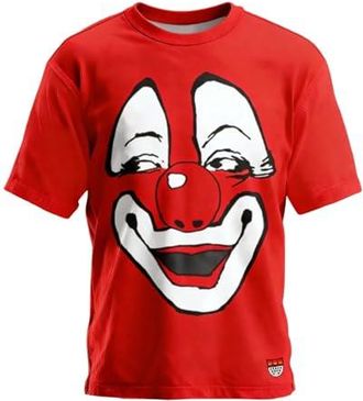 Generico T-shirt de clown pour homme Costumes de carnaval pour homme T-shirt &agrave; manches courtes amusant Tops de Cologne Doux Confortable Chaud Outfit pour festi