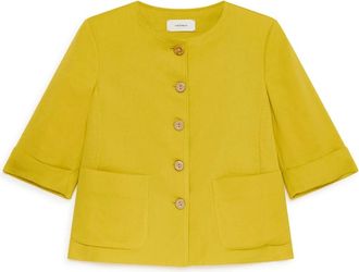 Maliparmi Maliparmi, Femme, Vestes, Jaune, Taille: 42 FR Veste Intemporelle en Lin