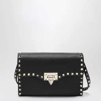 Valentino Kleine schwarze Rockstud Umh&auml;ngetasche
