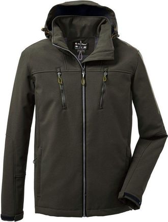 Killtec Softshelljacke KOW 163 MN SFTSHLL JCKT Wasserdichte Softshelljacke, abnehmbare Kapuze, Fleece-Futter