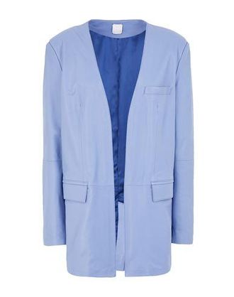 8 by YOOX LEATHER LAPELLESS BLAZER