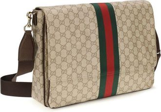 Gucci Web Stripe Shoulder Bag - Beige