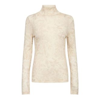 Mos Mosh MMXinna Fleur Rollkragenpullover - - Knitwear - Damen - Beige - XL