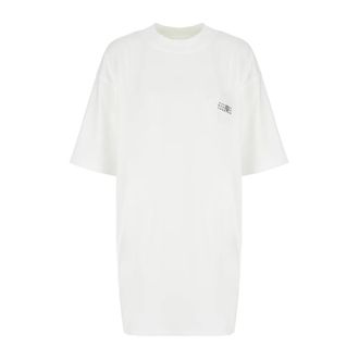Maison Margiela Oversized Small Logo T-Shirt - - Tops - Damen - Wei&szlig; - XS