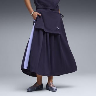 Puma Jupe pliss&eacute;e Midi T7 Femme, V&ecirc;tements, Violet, S