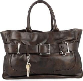 Osoi Womens Tote Bag Brocle Brown Leather Cow Handbags Hand