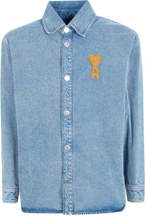 Ami Homme, Chemises, Bleu, Taille: S Ami de Coeur Overshirt