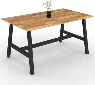 IDMarket Esstisch, rechteckig, Madeleine, 6 Personen, Holz und Metall, 160 cm