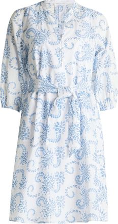 Betty & Co Damen 1035/3340 Kleid, Weiß/Blau, 36