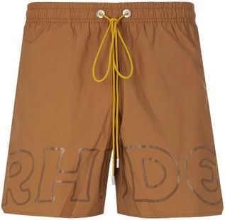 Rhude Short de bain &agrave; logo
