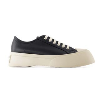 Marni Mens Leather Low-Top Sneaker Black Calfskin