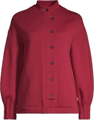 Max Mara Femme, Vestes, Rouge, Taille: 44 FR Veste rouge fonc&eacute; avec poignets d&eacute;coratifs
