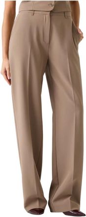 Guess Femme, Pantalons, Brun, Taille: 36 FR Nausica Wide Leg Pant