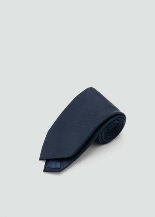 Mango Cravate soie unie bleu marine - Homme - Taille unique - MANGO MAN