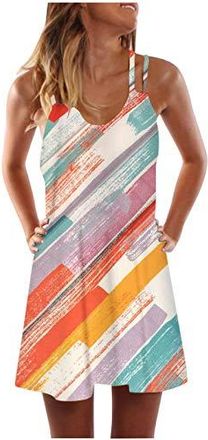 Generic Robe boh&egrave;me 2026 pour femme, robe d&eacute;contract&eacute;e maxi imprim&eacute;e boh&egrave;me pour femme, cocktail, f&ecirc;te, plage, Orange, XXL