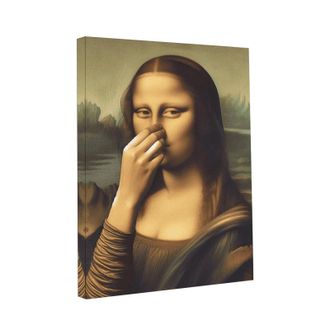 Generic Mona Lisa Bild, Mona Lisa Toilette, Monalisa Bilder Lustig, Monalisa Nase Zukneifen Bild Badezimmer, Vintage Poster, &auml;sthetische Bilder Deko Zimmer Wa