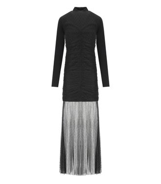 Twin-Set ROBE LONGUE PLUMETIS NOIRE TWINSET