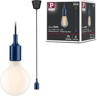 Paulmann 78430 Pendelleuchte Neordic Pendelleuchte Ketil ohne Leuchtmittel max. 60 Watt H&auml;ngeleuchte Nachtblau, Schwarz Silikon, Kunststoff E27