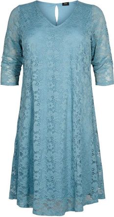 Zizzi Coctailkleid E02610A Blau Feminine Fit
