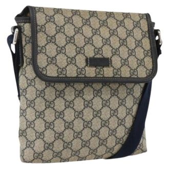 Gucci unisex, Pre-owned, Beige, Taille: ONE Size Sac Messenger &agrave; Rabat Pre-owned