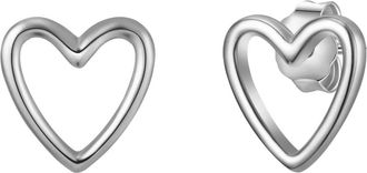 Glanzst&uuml;cke M&uuml;nchen Ohrringe - Sterling Silber Ohrstecker Herz - Gr. unisize - in Silber - f&uuml;r Damen