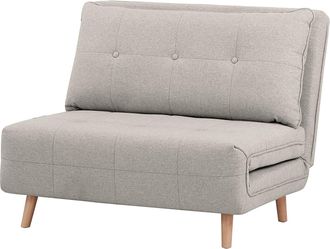 M&oslash;rteens home24 Schlafsessel Grau/Hellgrau Material: Textil, Holz teilmassiv Oberfl&auml;che Holz: Lasiert 102 x 81 x 87cm