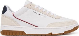 Tommy Hilfiger Sneakers Th Basket Core Leather Suede Mix FM0FM05881 Wei&szlig;