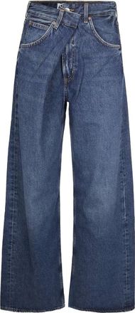 A Gold E Femme, Jeans, Bleu, Taille: W24 Vana Fold Jeans