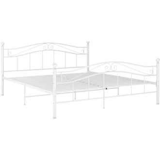 vidaXL Bett Wei&szlig; Metall 140x200 cm Vidaxl