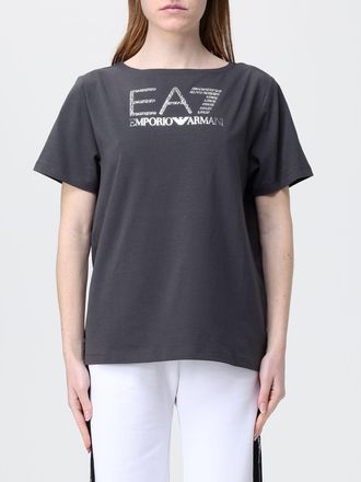 Emporio Armani T-shirts en coton avec logo strass
