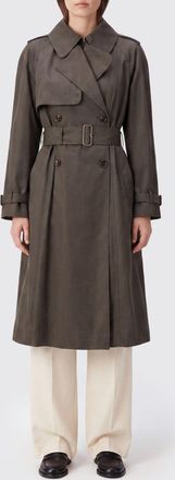 Burberry Langer zweireihiger Trenchcoat aus Baumwoll-Gabardine mit G&uuml;rtel
