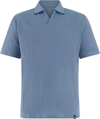 Boggi Milano Homme, Tops, Bleu, Taille: M Polo en Jersey de Lin Stretch