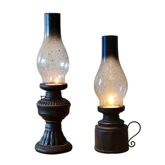 BESPORTBLE 2 St&uuml;ck Vintage Petroleumlampe Modell Rustikale Retro &Ouml;llampe aus Metall Abnehmbarer Lampenschirm Dekorative Fotorequisite f&uuml;r Wohnzimmer und Party