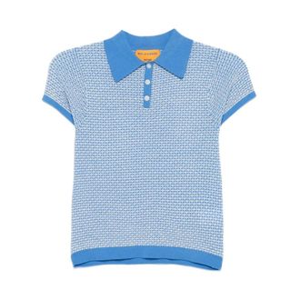 Guest In Residence Femme, Tops, Bleu, Taille: 40 FR Polo &agrave; Manches Courtes et Col