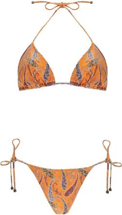 Etro Femme, Maillots de bain, Orange, Taille: 38 FR Bikini Triangle &agrave; Imprim&eacute; Paisley