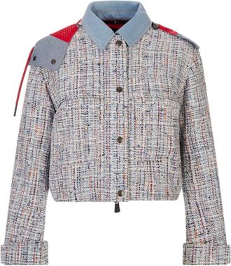 Moncler Femme, Vestes, Multicolore, Taille: S Veste en tweed &agrave; capuche Termez