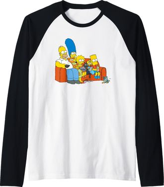 The Simpsons Homer Marge Maggie Bart Lisa Simpson Couch Raglan