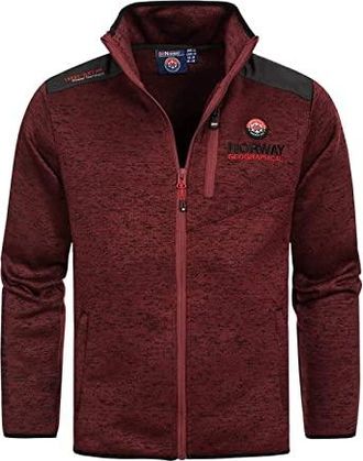 Geographical Norway Tavid Men - Polaire Homme Chaude Epaisse Fermeture Zip - Veste Sweats Hiver Chaud Hommes Doux - Sweat Douce Doublure Longues Manches (Bordeaux 3XL)