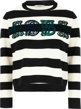 Max Mara Femme, Pulls, Blanc, Taille: 40 FR Collection de Maille Élégante