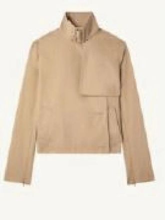 Courr&egrave;ges Femme, Vestes, Beige, Taille: 36 FR Buckle Short Cotton Trench Coat