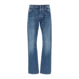 Versace Homme, Jeans, Bleu, Taille: W32 Jean Droit Taille Haute