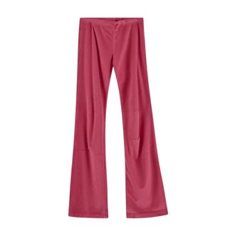 Balenciaga Baumwoll Wide Leg Jogger Hose - - Trousers - Damen - Rosa - M