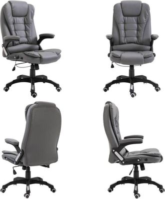 vidaXL Bürostuhl Anthrazit Kunstleder - Bürostuhl - Ergonomischer Stuhl - Drehstuhl - Arbeitsplatzstuhl - Gamingstuhl - Home & Living