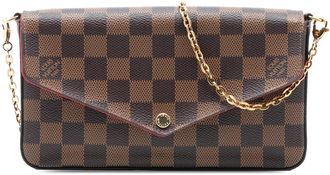 Louis Vuitton Hobo Bags - Damier Ebene Pochette Felicie - Gr. unisize - in Braun - f&uuml;r Damen