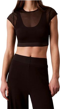 Calvin Klein Femme, Tops, Noir, Taille: 40 FR Icon Sport Sculpt Top