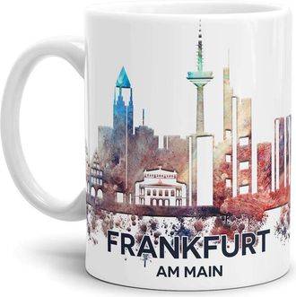 Tassendruck Frankfurt-Tasse Skyline - Kaffeetasse/Mug/Cup - Qualität Made in Germany