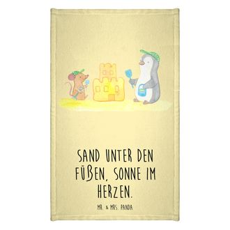 Mr. & Mrs. Panda Gäste Handtuch Sommer Meer Strand - Geschenk, Urlaubsmomente, Wetter während des Jahres, Sport Handtuch, Entspannung, Sand unter den